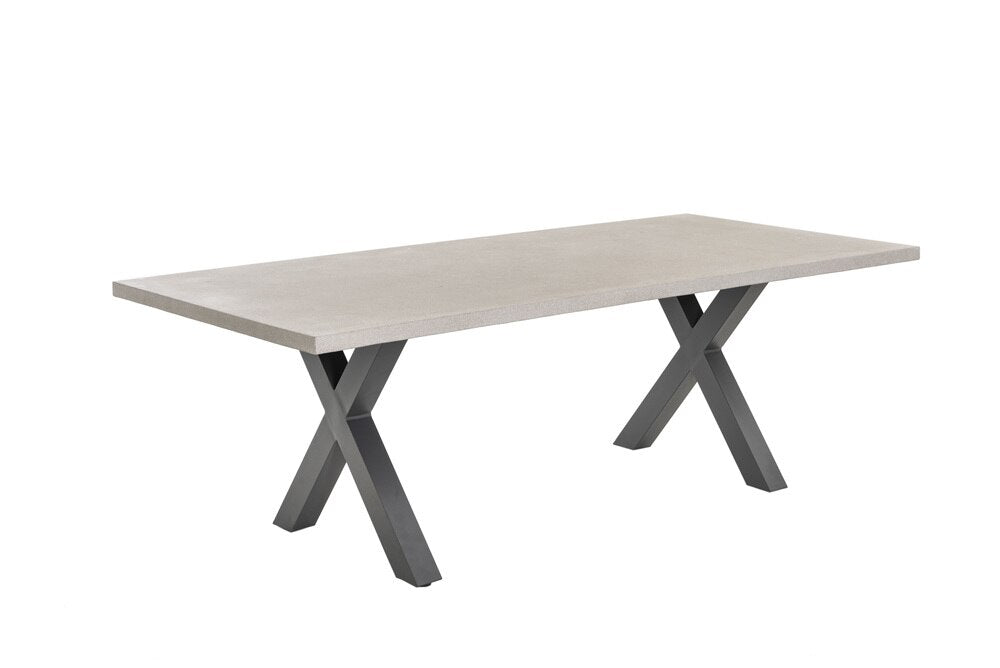 Excalibur Chelsea Dining Table with X-Legs | Outdoors Domain