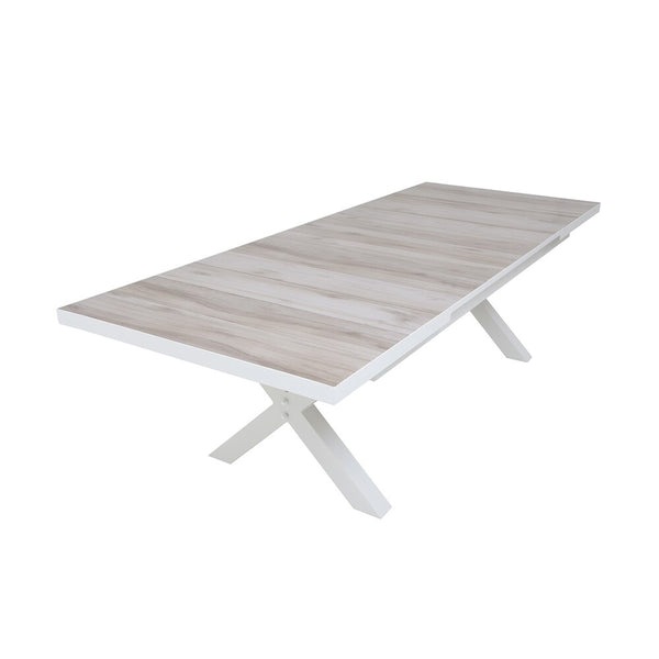 Excalibur Sultan Extension Dining Setting | SUL7WHT | Outdoors Domain